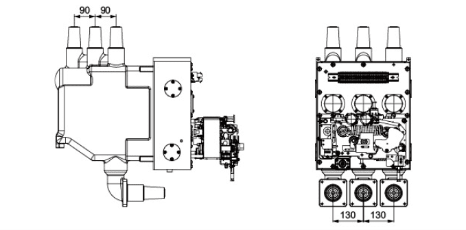 Solid-insulated circuit breaker/Load break switch With Operation ...